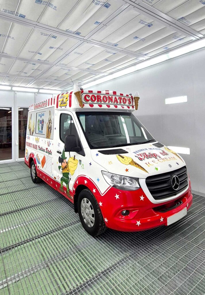Sweet Results: An Ice Cream Van Spray Booth for Whitby Morrison - Junair